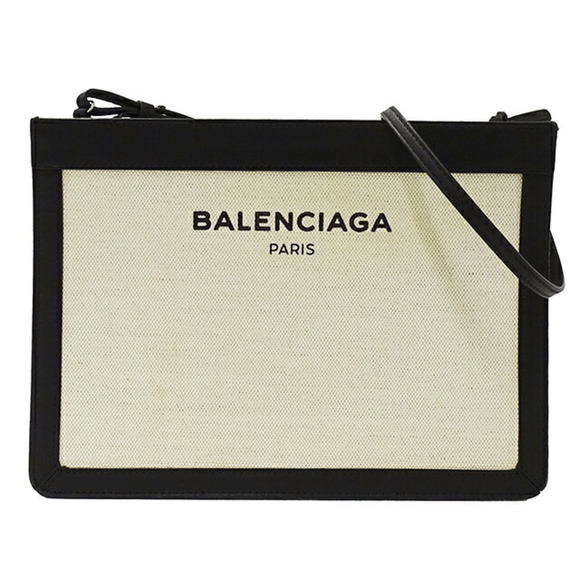 Balenciaga | Bags | Balenciaga Bag Womens Shoulder Canvas Navy Pochette Kinari Black 339937 ...